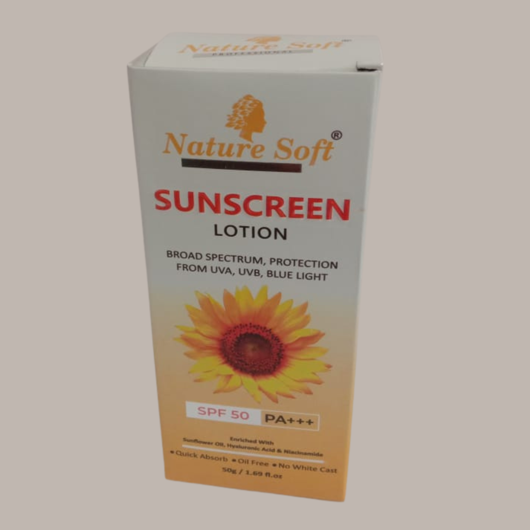 Sunscreen Lotion with SPF 50 – Nature Soft Professional