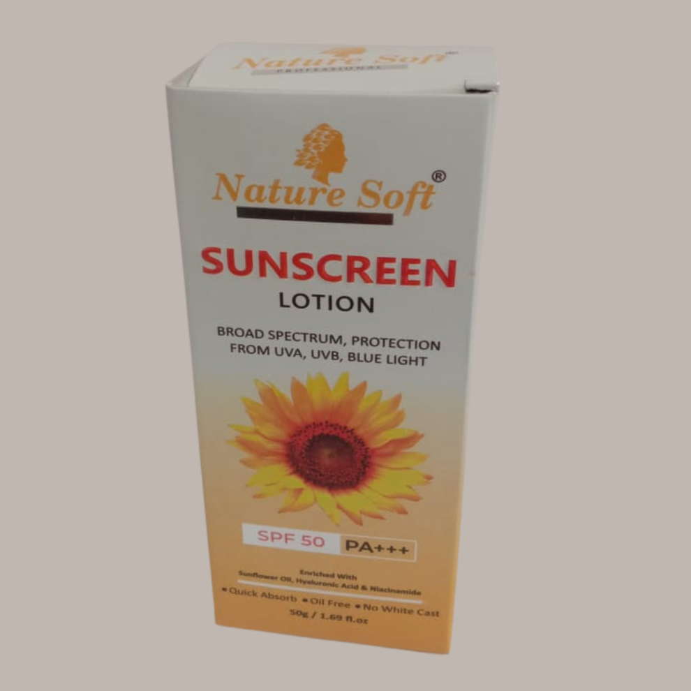 Sunscreen Lotion with SPF 50 – Nature Soft Professional